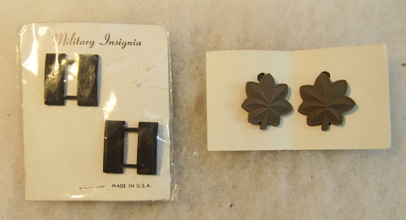 2 Pair Officers Rank Insignia Major and Captain Subdued Type | Etsy