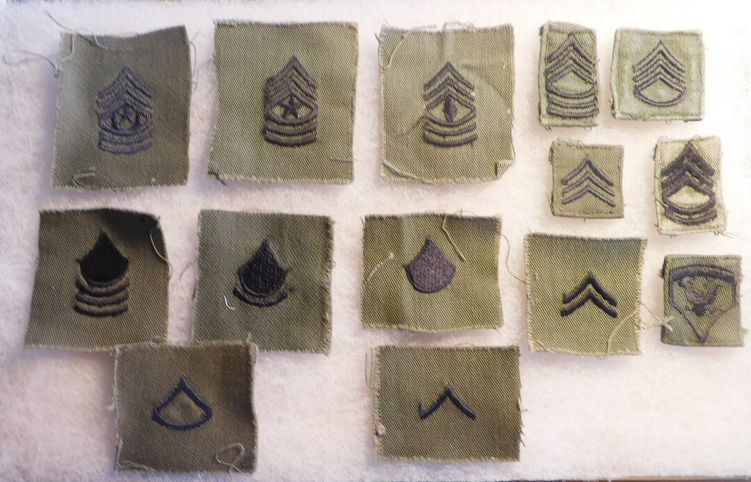 Lot of 14 Cloth Enlisted Mans Rank Insignia - Etsy