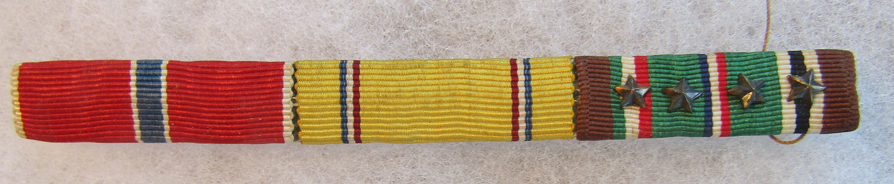 WWII Army 3 Place Ribbon Bar Sew on Style - Etsy