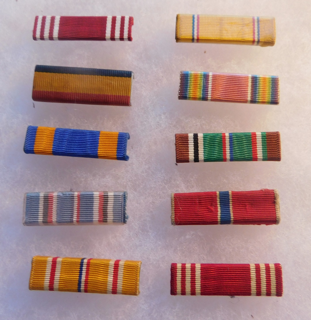 WWII Lot of 10 Military Ribbon Bars - Etsy