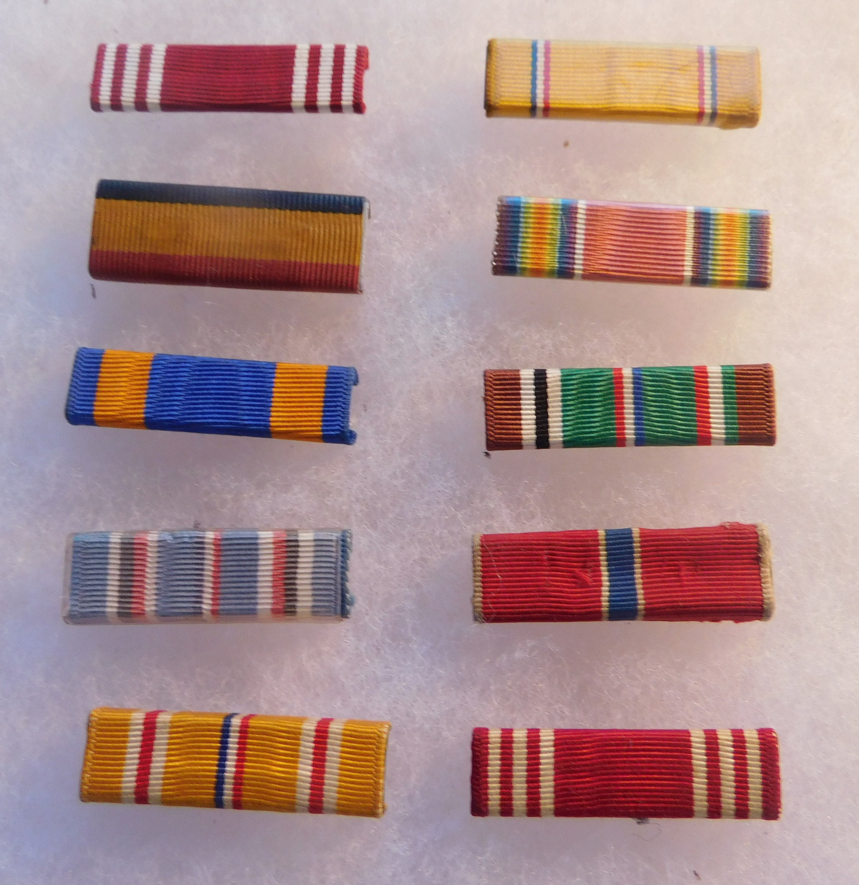 WWII Lot of 10 Military Ribbon Bars - Etsy
