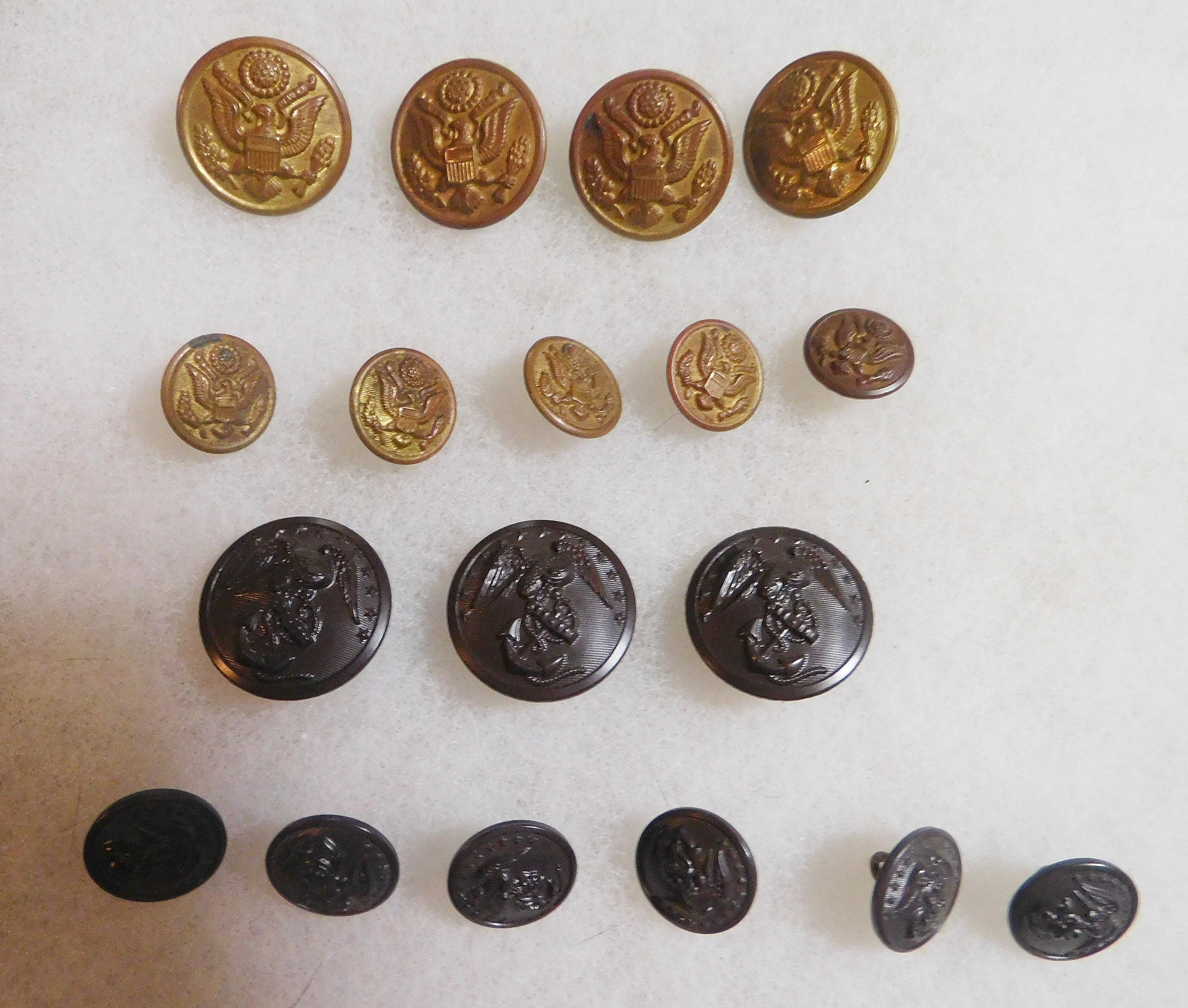 WWII Lot of 18 Army & U.S. Marine Corps Military Buttons - Etsy