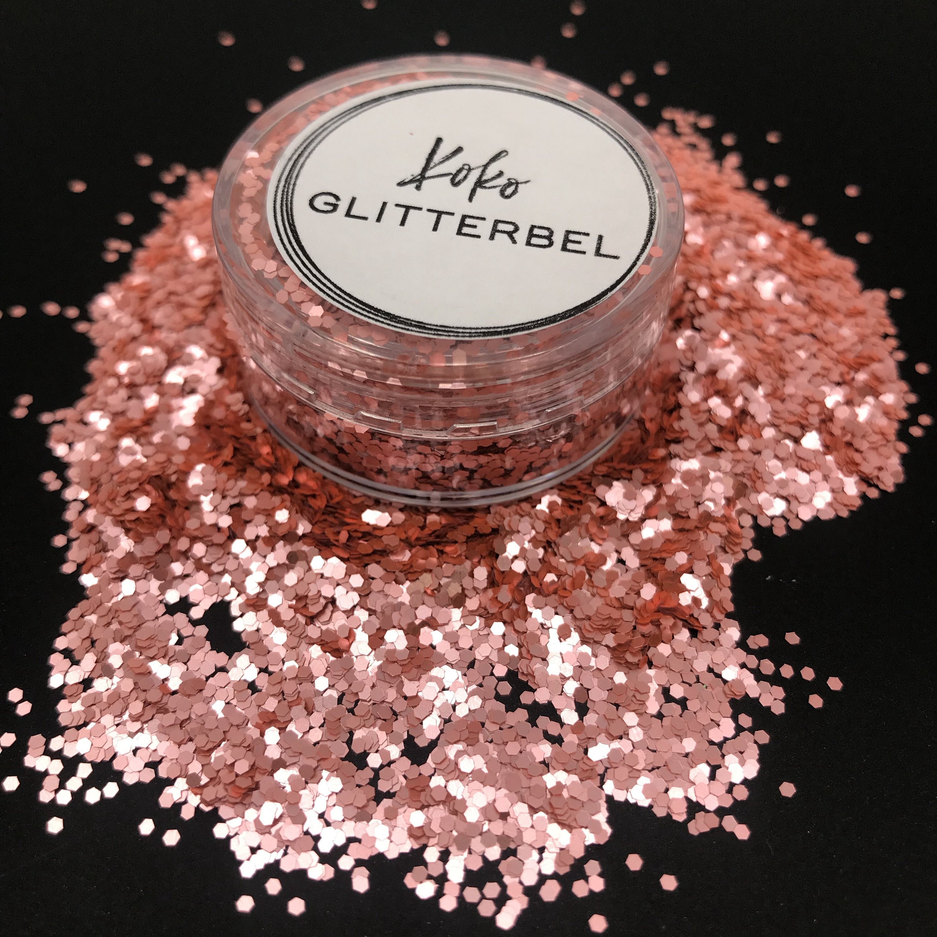 Blush Pink Hex Glitter Metallic Finish Solvent Resistant | Etsy