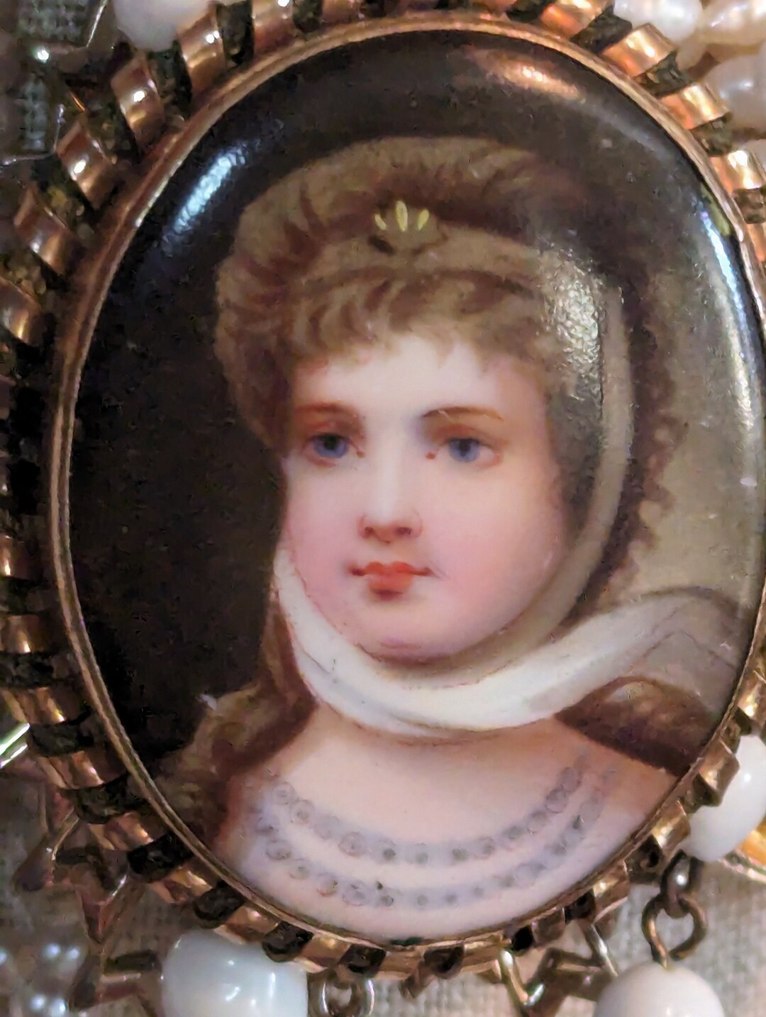 Late 19th Century Porcelain Portrait Brooch Pin - Etsy