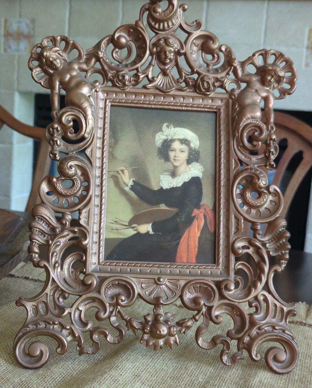 Stunning Victorian Bronze Tone Cast Iron Picture Frame - Etsy
