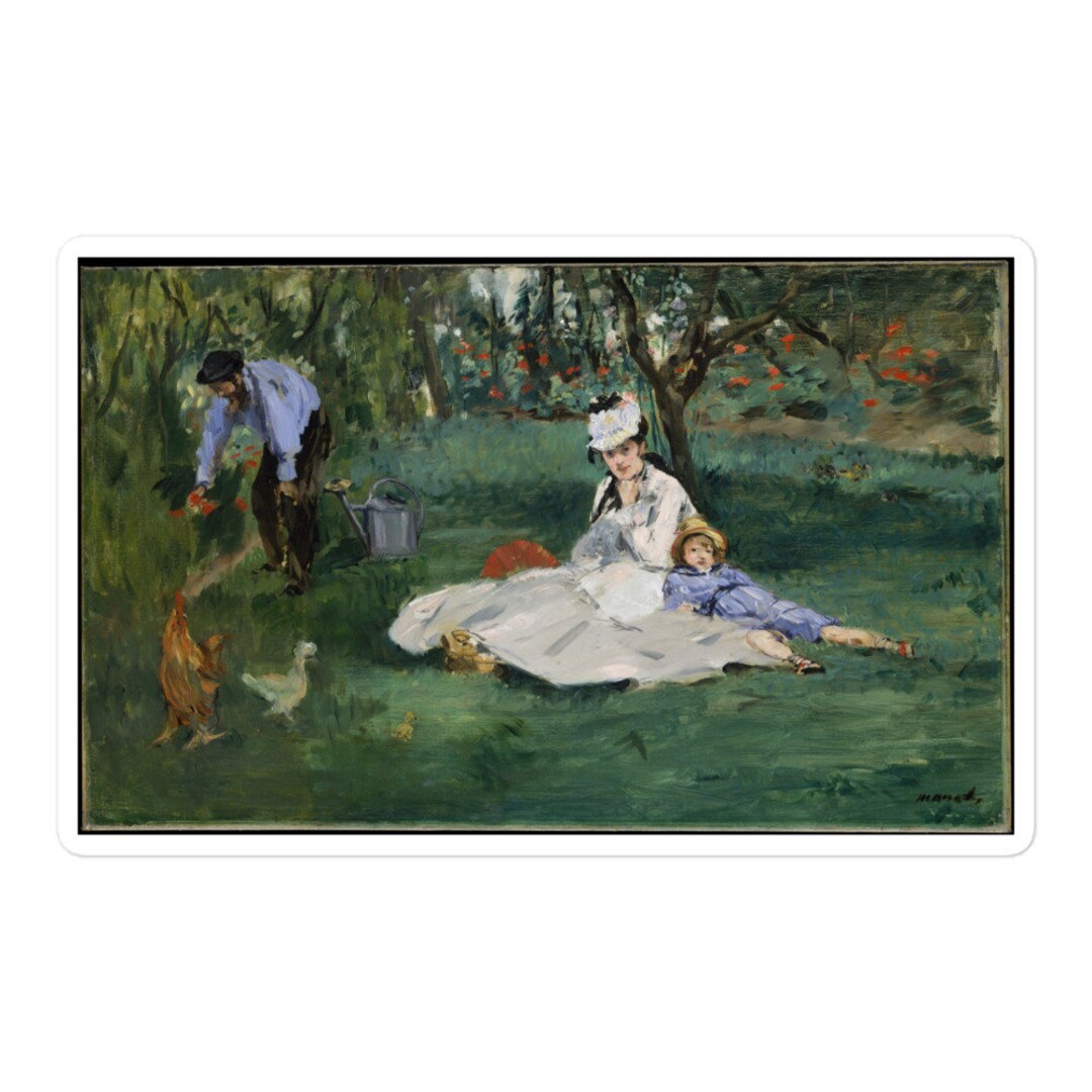 Édouard Manet --the Monet Family in Their Garden at Argenteuil Bubble ...