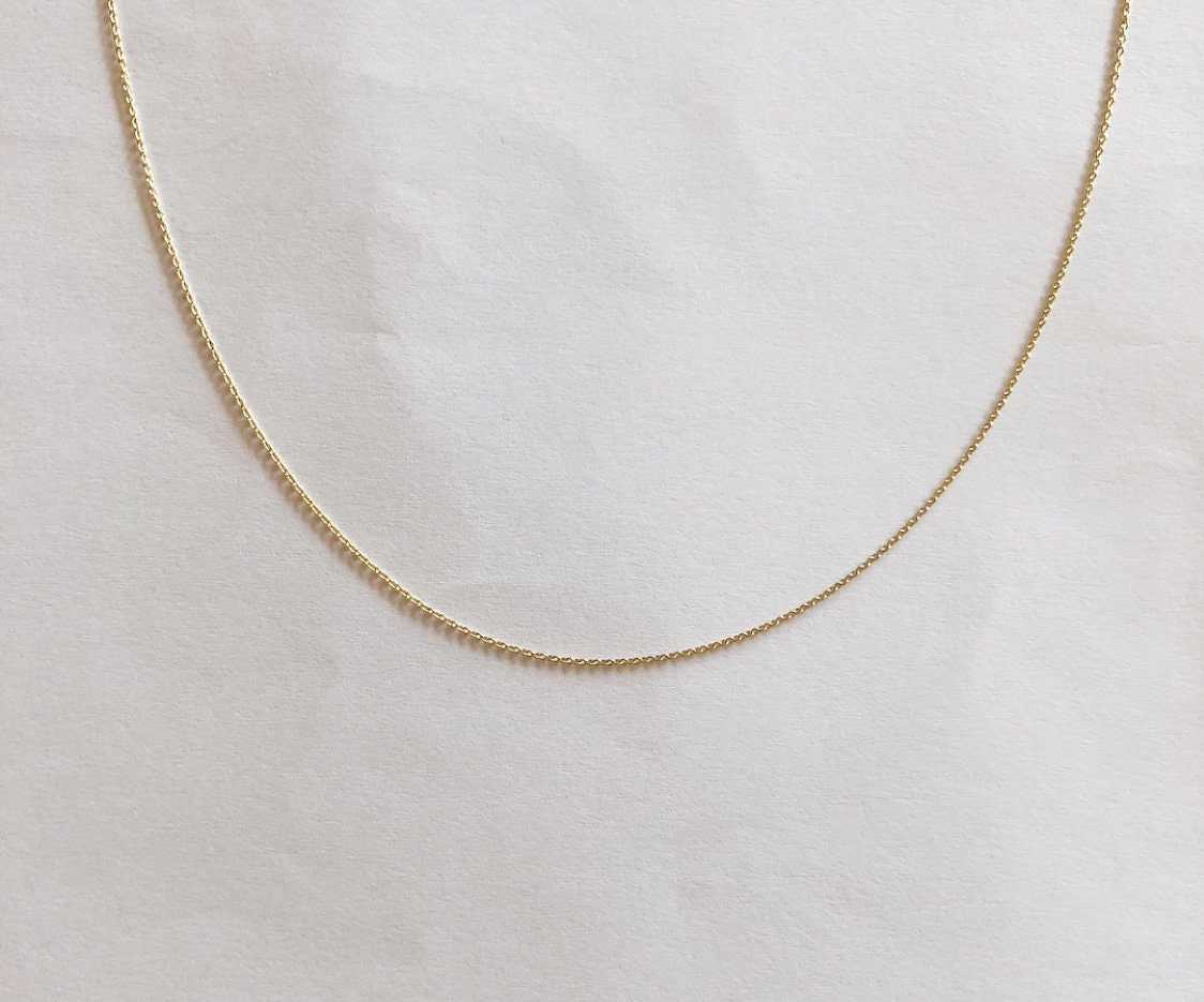 14k Gold Chain Gold Chain Solid Gold Simple Gold Chain - Etsy