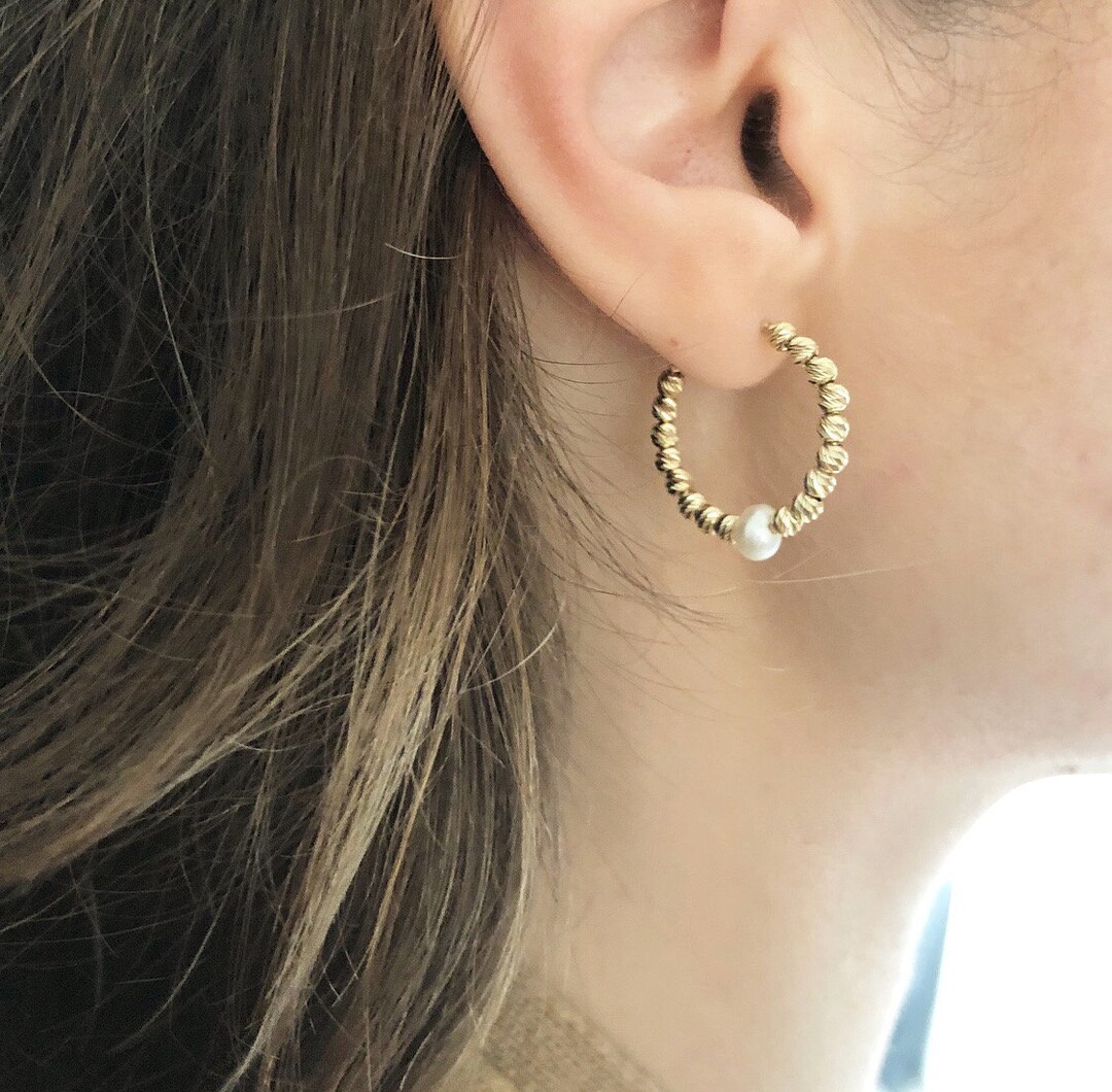 Thick Gold Hoops - Solid Gold Hoops - Gold Hoops - Big Gold Hoops ...