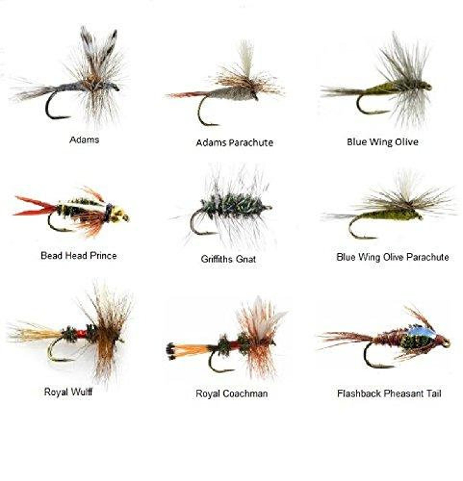 Fishing Flies Assortment - Fly Fishing - Hand Tied Fishing Flies ...