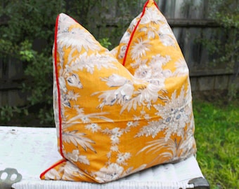 Cushions Retro Style Vintage Style Floral Cushion Cover - Etsy