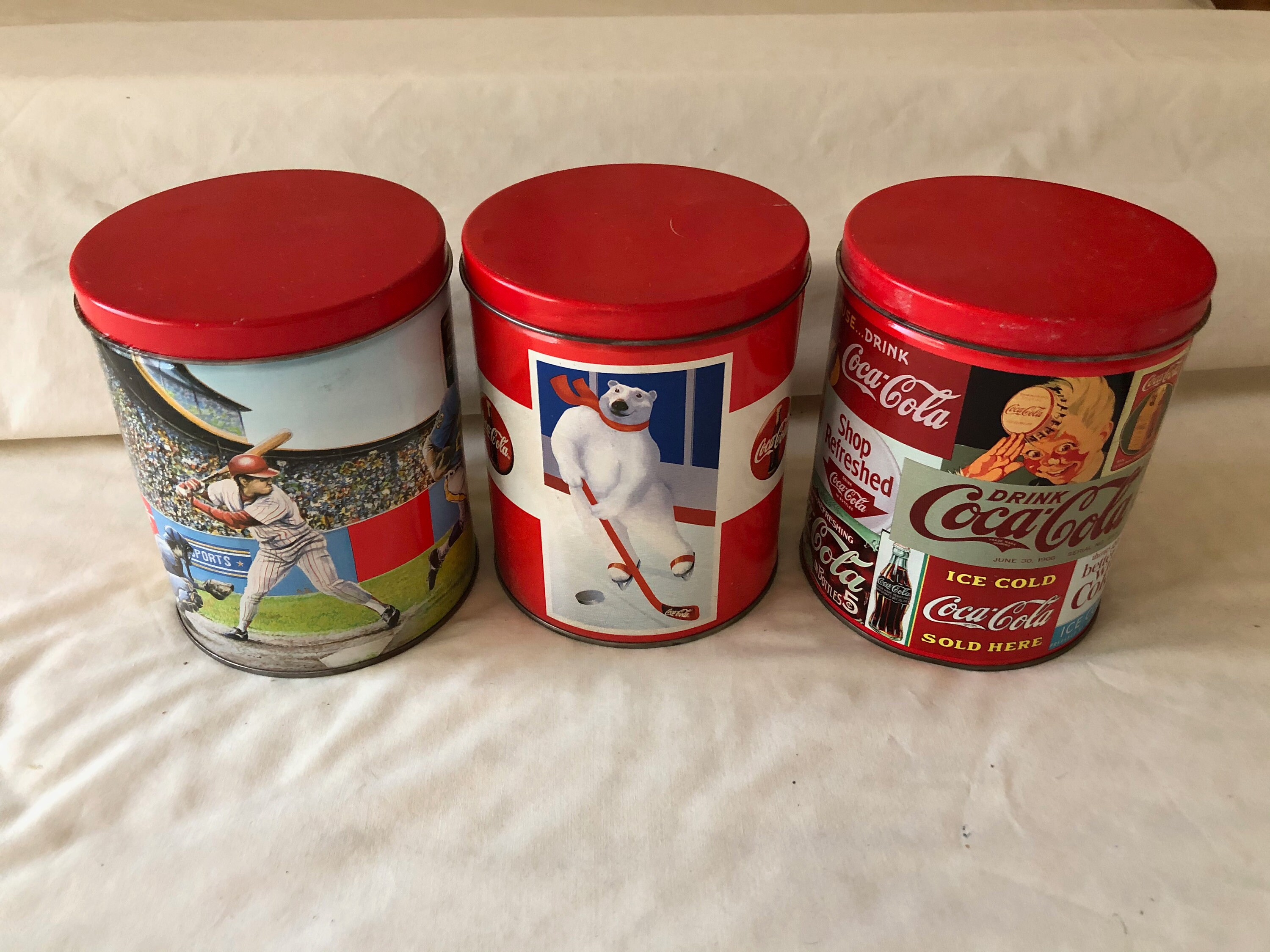 Vintage 1990's Coca Cola Metal Tin Containers | Etsy