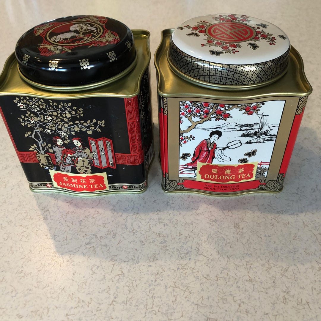 Vintage Asian Tea Tins - Etsy