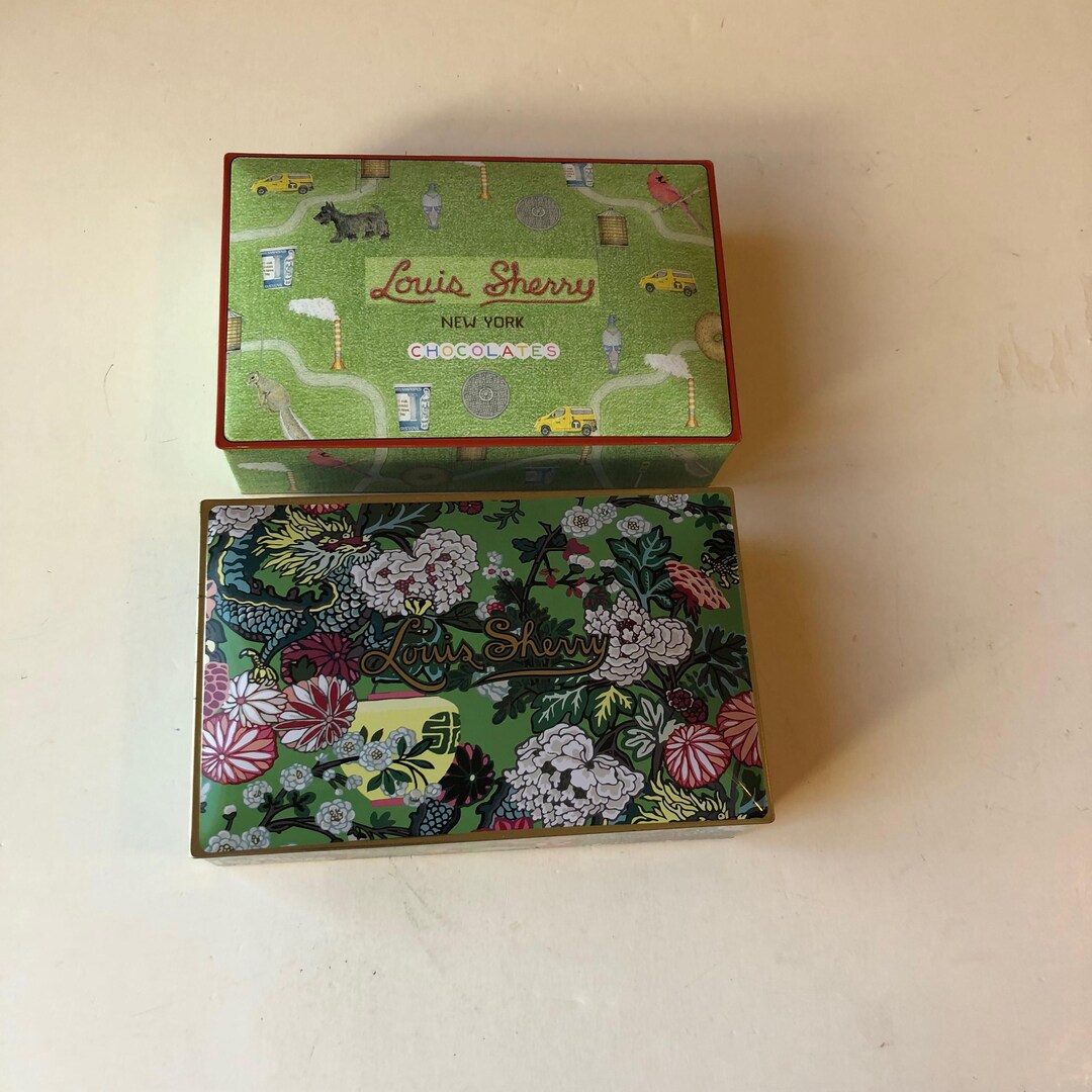 Vintage Louis Sherry Chocolate Candy Hinged Tins - Etsy