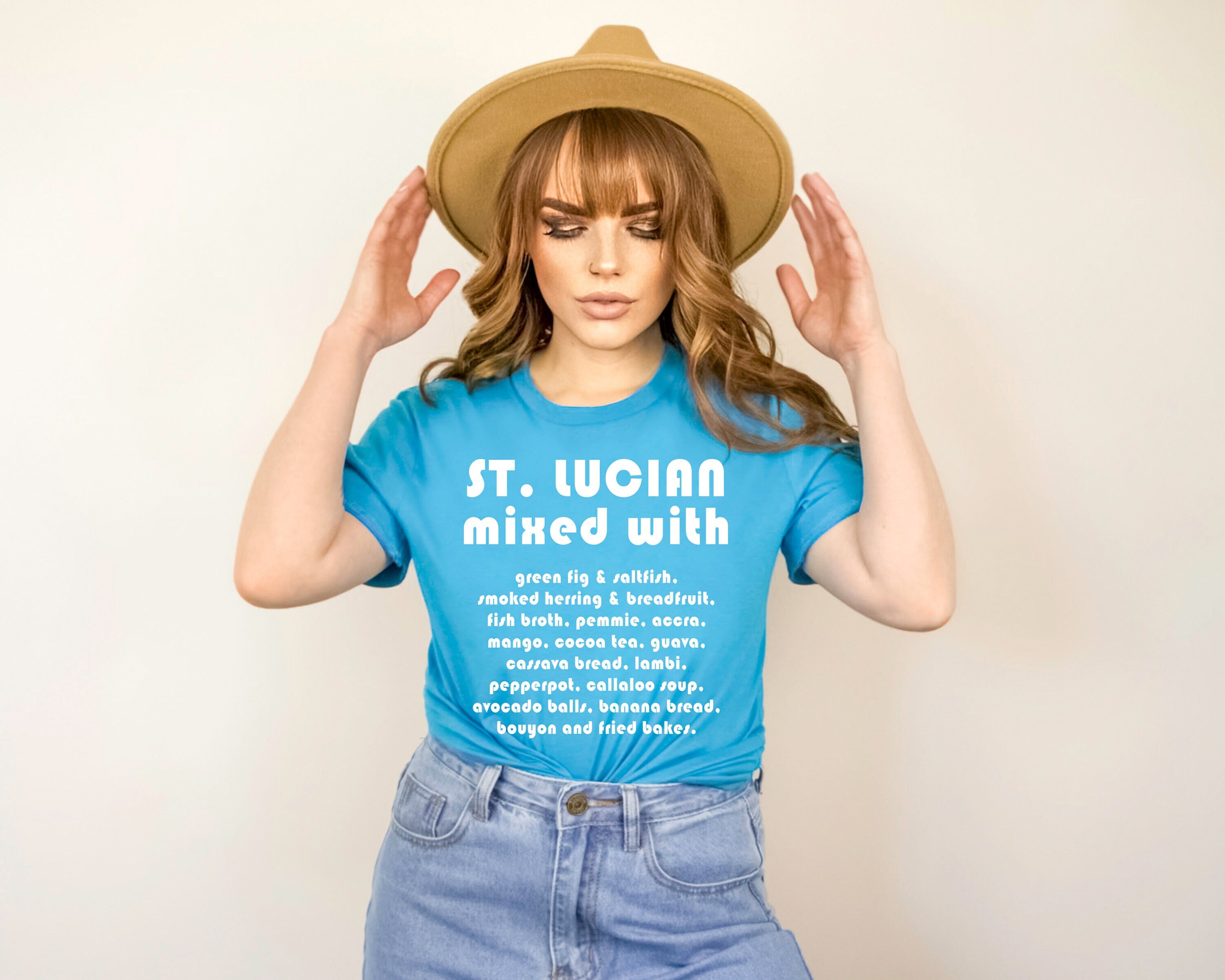 St Lucian Mixed With Short-sleeve Unisex T-shirt, Saint Lucian Gifts ...