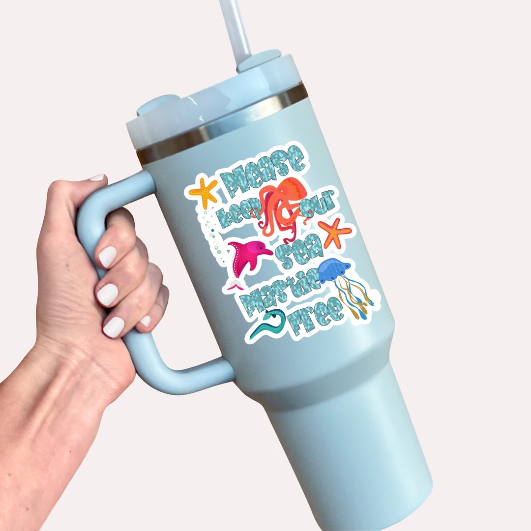 Please Keep Our Sea Plastic Free Sticker, Plastic Free Sticker, Clean ...