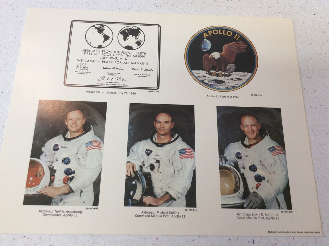 NASA Apollo 11 Photo Lithographs, First Manned Lunar Landing, Set No. 4 ...