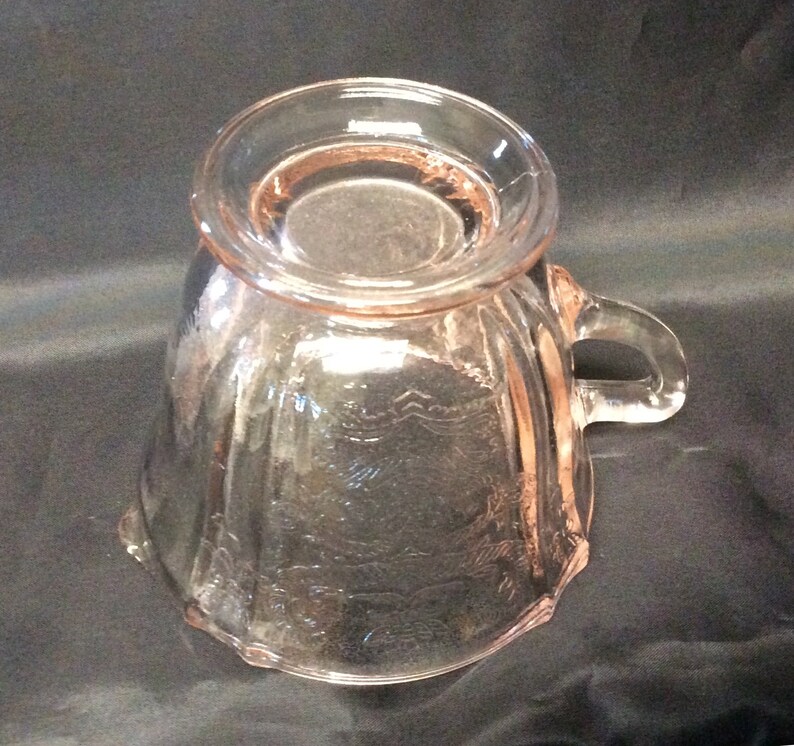 Indiana Glass Pastel Pink Madrid Pattern Creamer and Sugar Set, Vintage ...