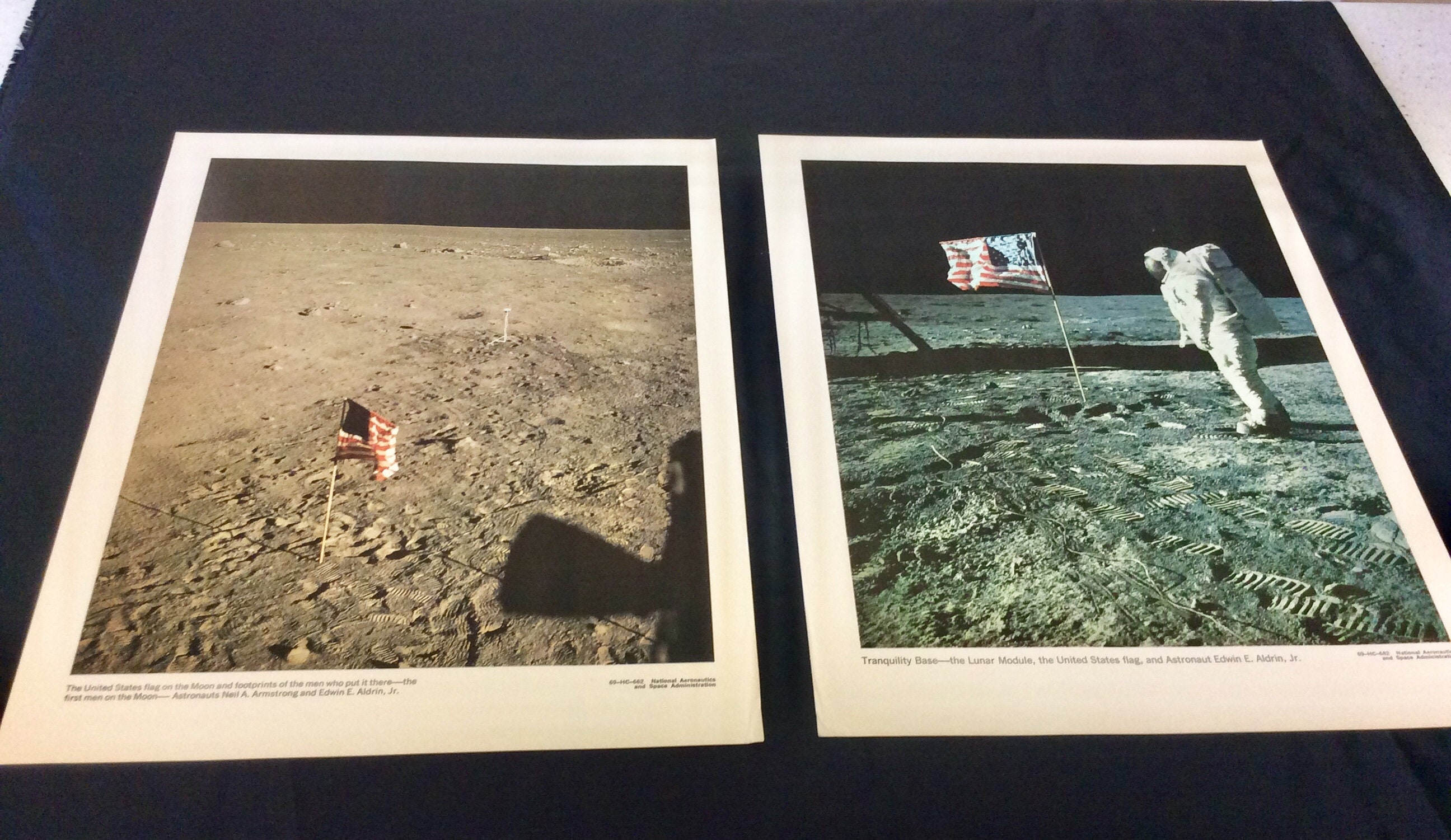 NASA Apollo 11 Photo Lithographs, First Manned Lunar Landing, Set No. 4 ...