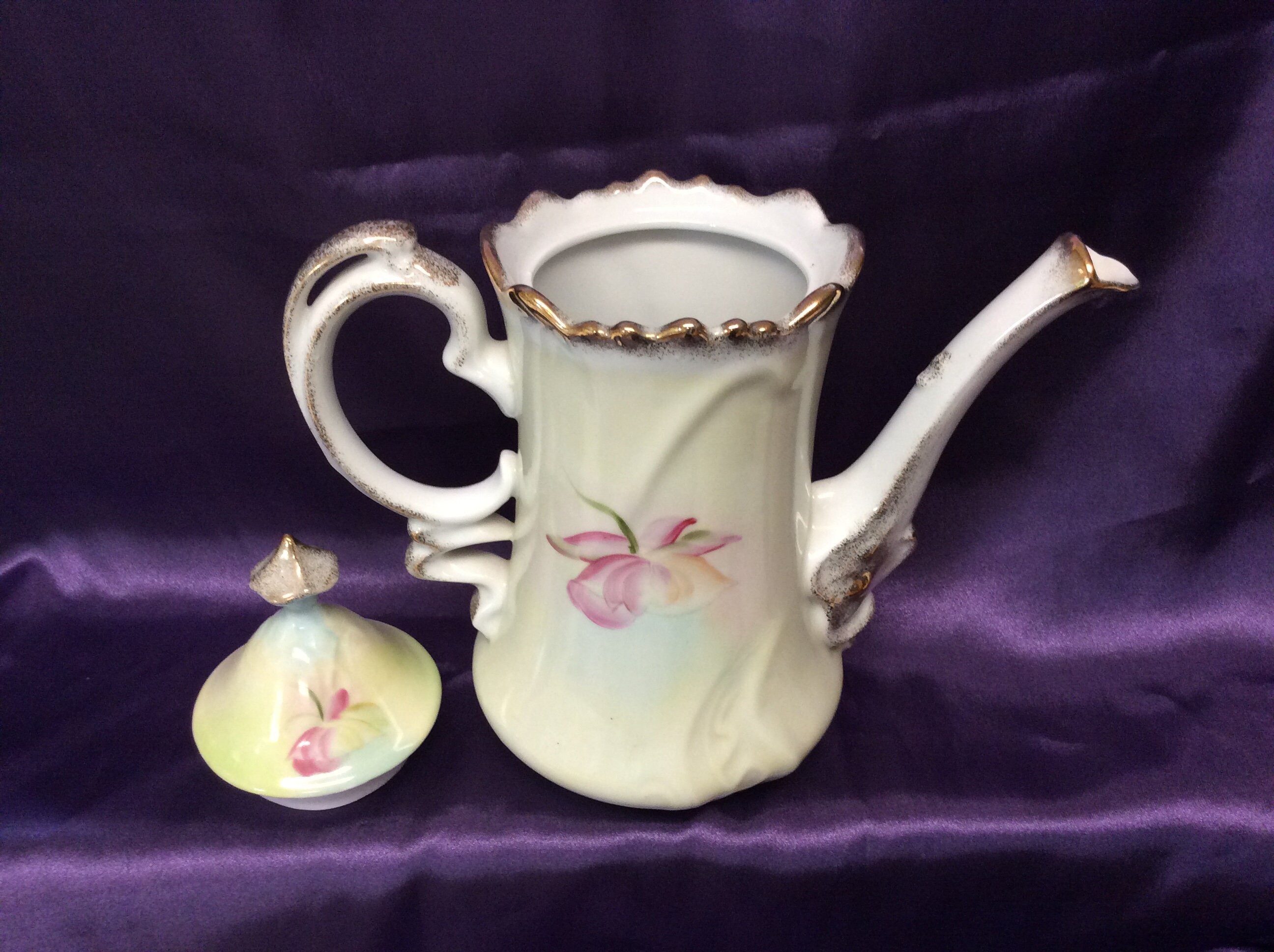 Lefton China “to A Wild Rose” Coffee, Tea, or Chocolate Pot, No. 2564 ...