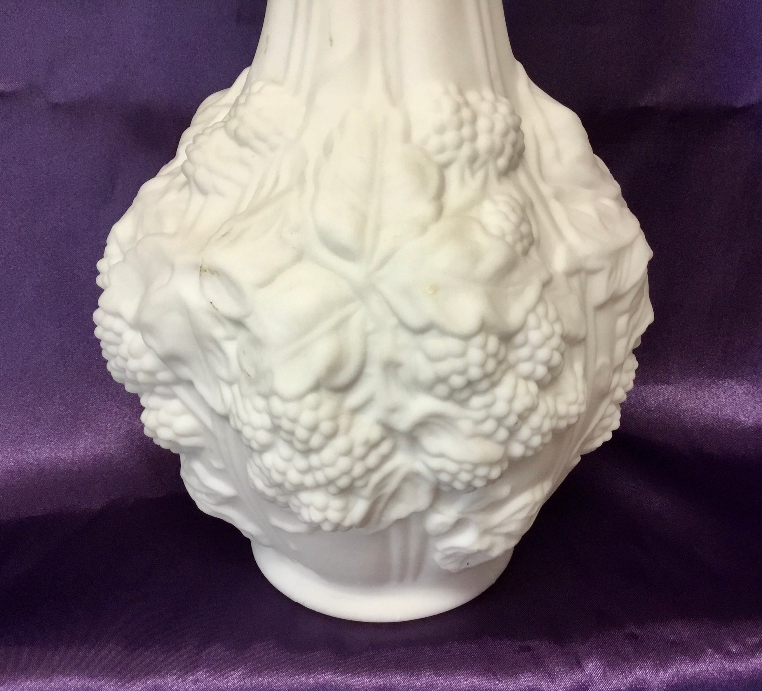 Doeskin Loganberry Imperial Milk Glass Vase Frosted Satin - Etsy