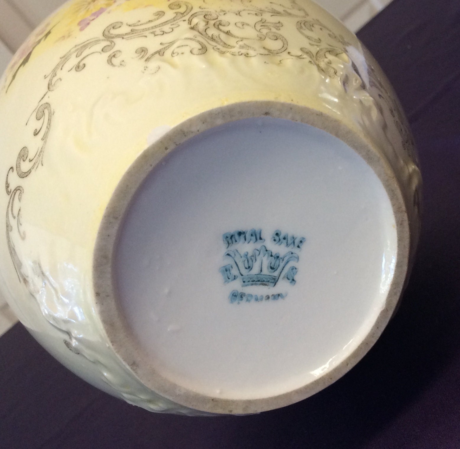 Royal Saxe E S Germany Jug or Pitcher-shaped Bud Vase, Decorative ...