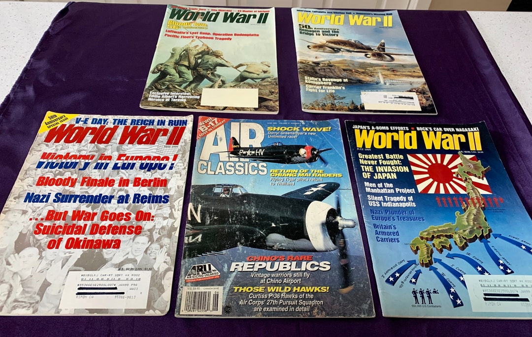 World War II and Air Classics Magazines, Set of 5 Issues, January ...