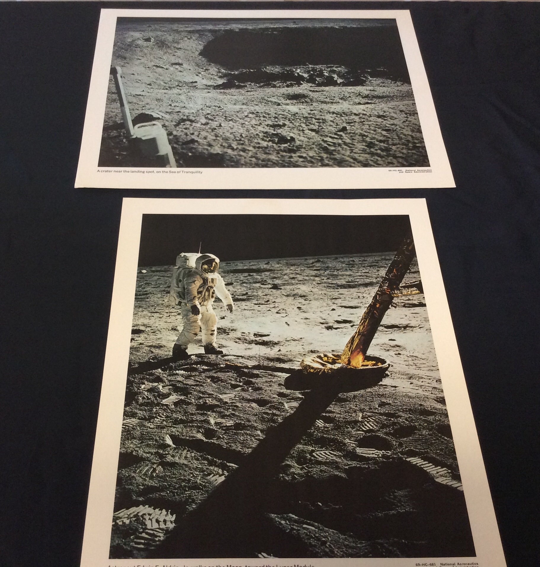 NASA Apollo 11 Photo Lithographs, First Manned Lunar Landing, Set No. 4 ...