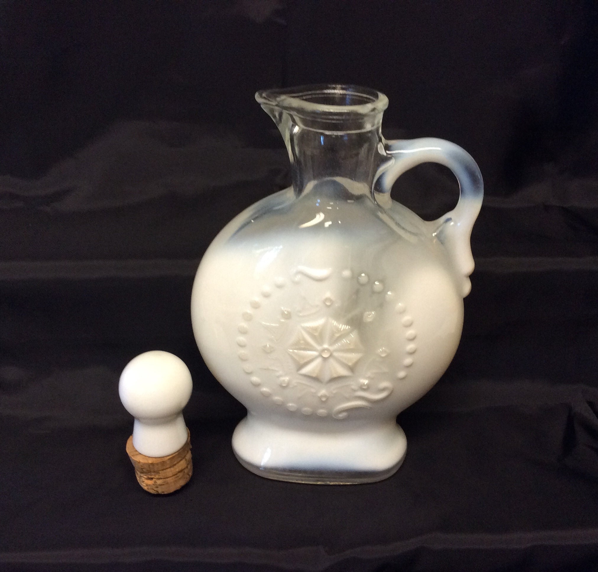 Jim Beam Milk Glass Decanter