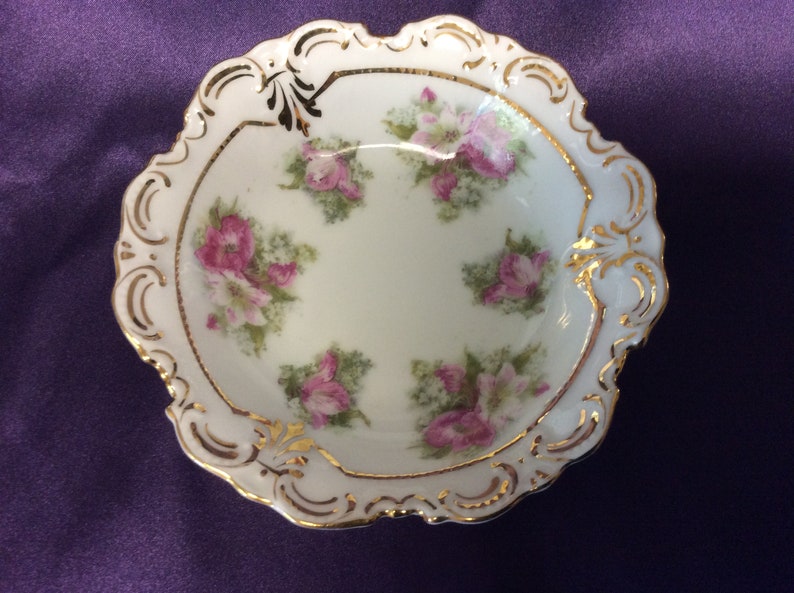 Pink Floral China Pattern With Gold Accent, Vintage Serving Bowls ...