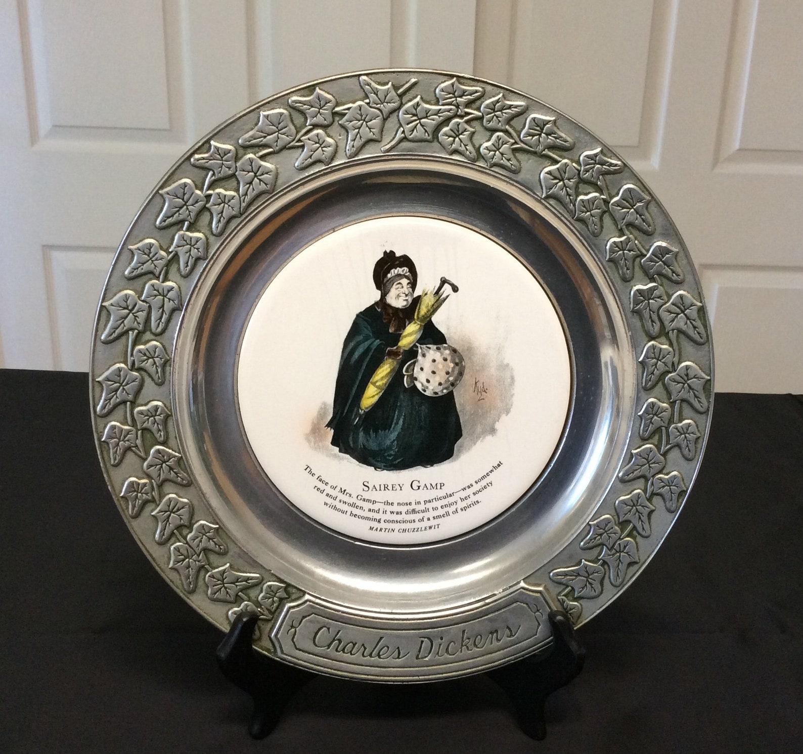 RWP Wilton Columbia PA Pewter Plate Featuring Sairey Gamp From the ...