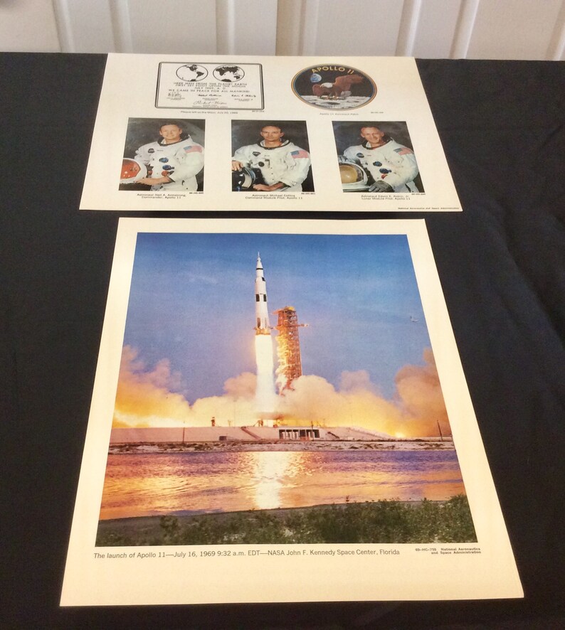 NASA Apollo 11 Photo Lithographs, First Manned Lunar Landing, Set No. 4 ...