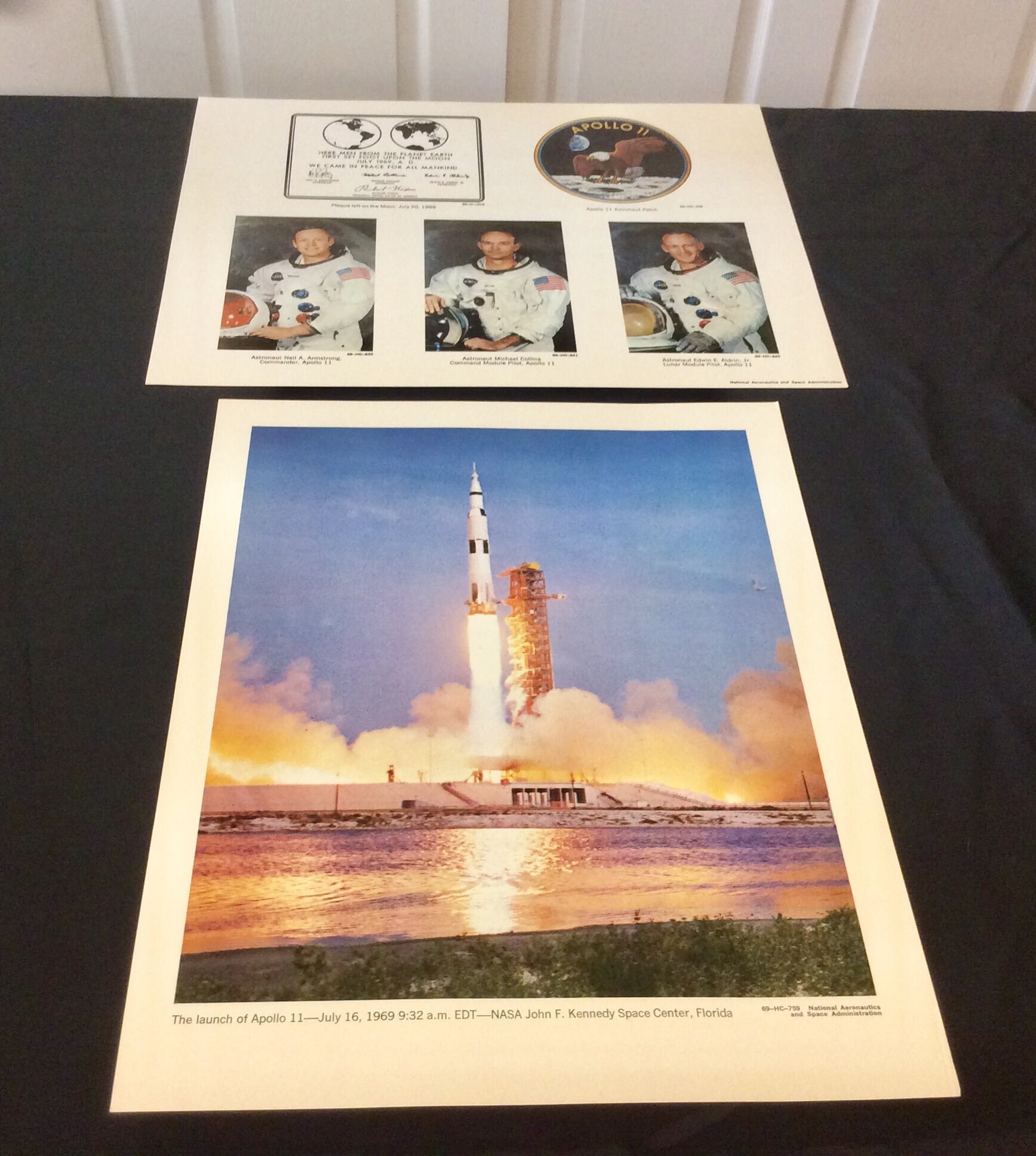 NASA Apollo 11 Photo Lithographs, First Manned Lunar Landing, Set No. 4 ...