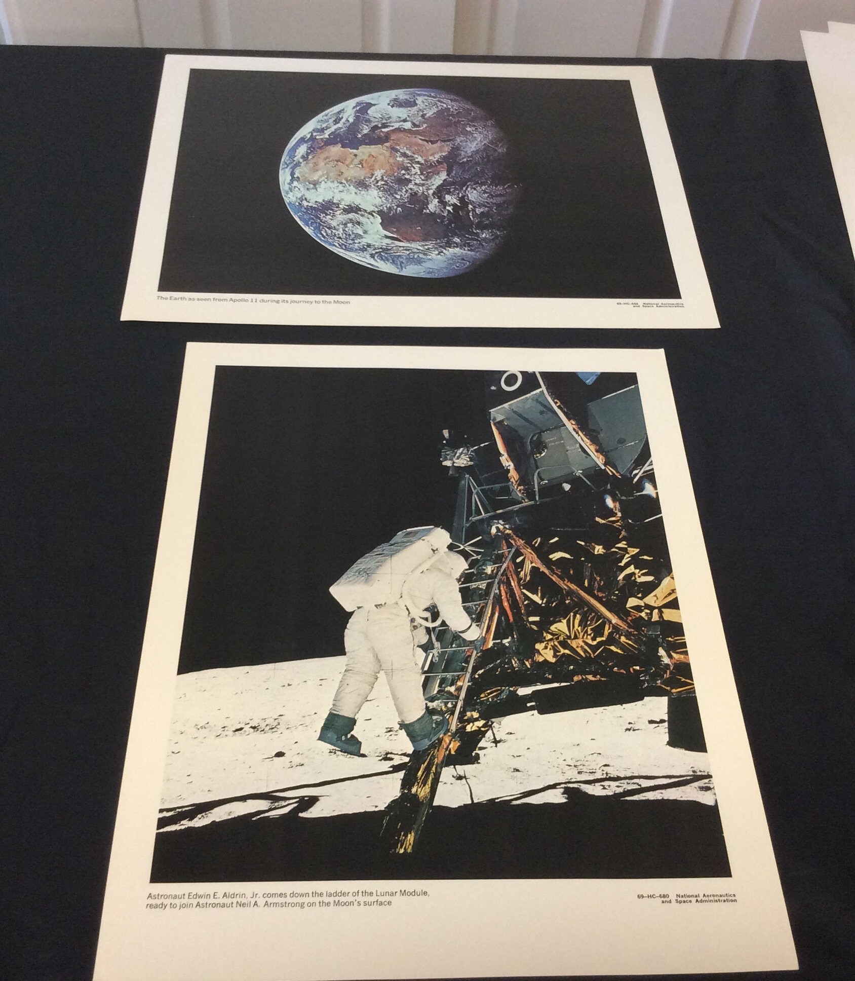 NASA Apollo 11 Photo Lithographs, First Manned Lunar Landing, Set No. 4 ...