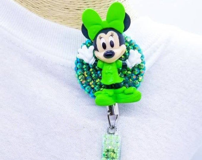 Green Minnie Mouse Heavy Duty Badge Reel - Etsy