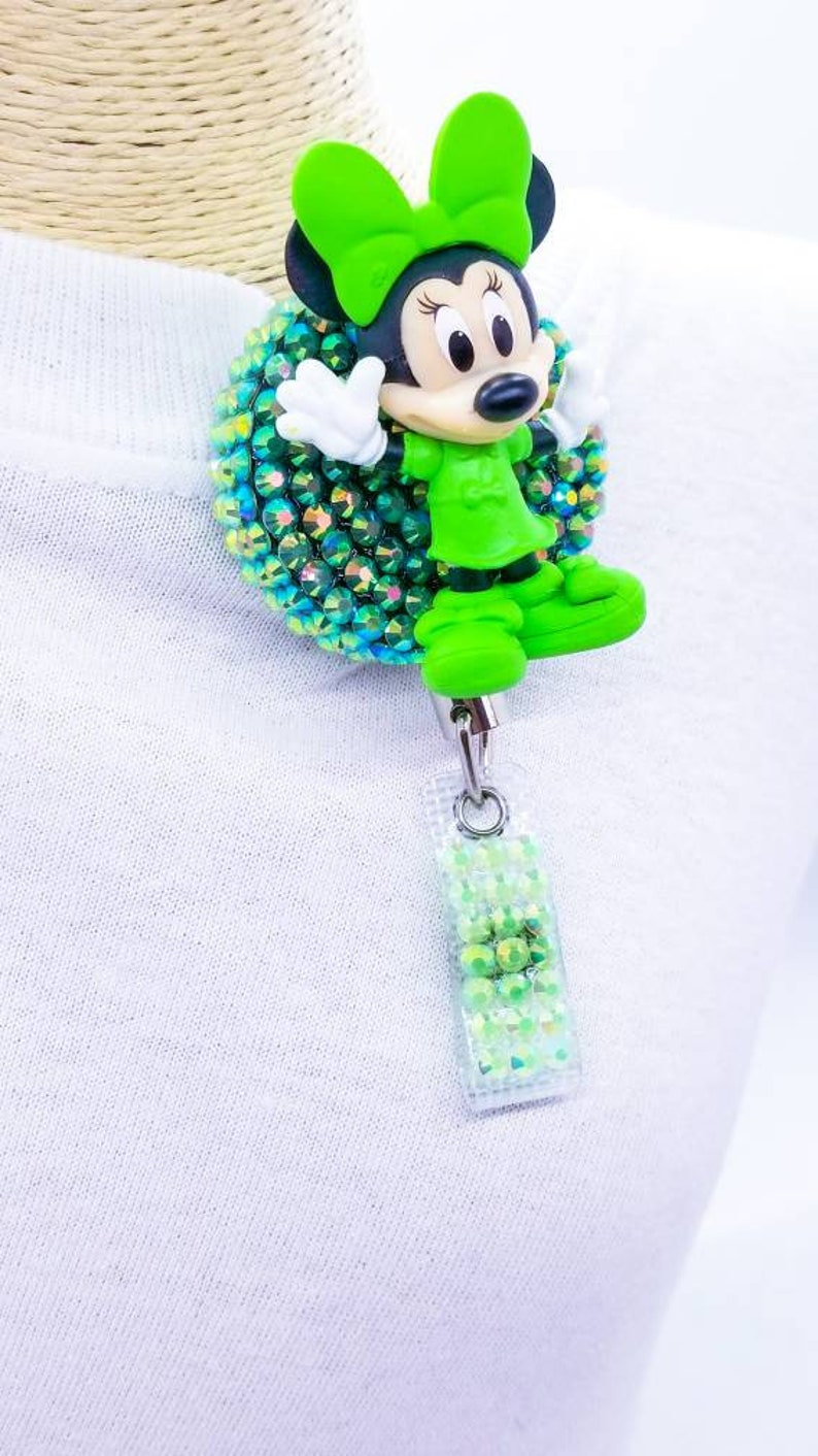 Green Minnie Mouse Heavy Duty Badge Reel | Etsy