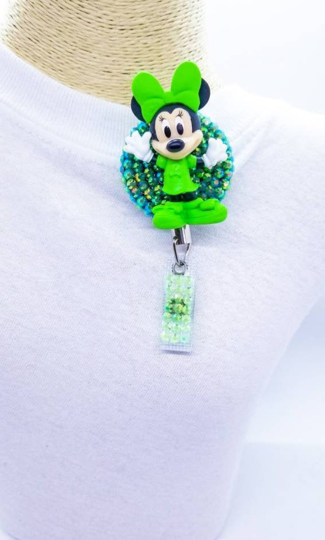 Green Minnie Mouse Heavy Duty Badge Reel - Etsy