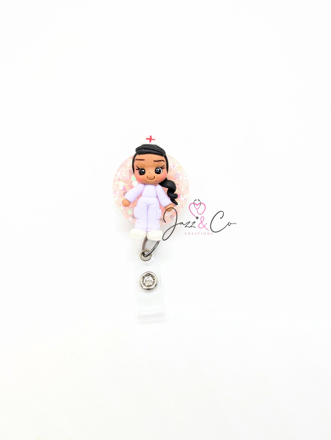 Clay Nurse ID Badge Reel - Nursing Student - RN - LPN -nurse - Etsy