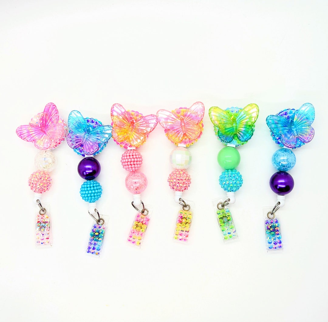 Rainbow Butterfly Nursing Badge Reel - Etsy