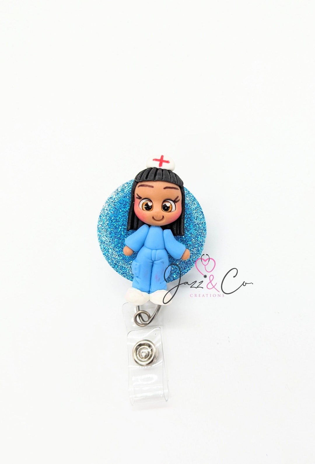 Clay Nurse ID Badge Reel - Nursing Student - RN - LPN -nurse - Etsy