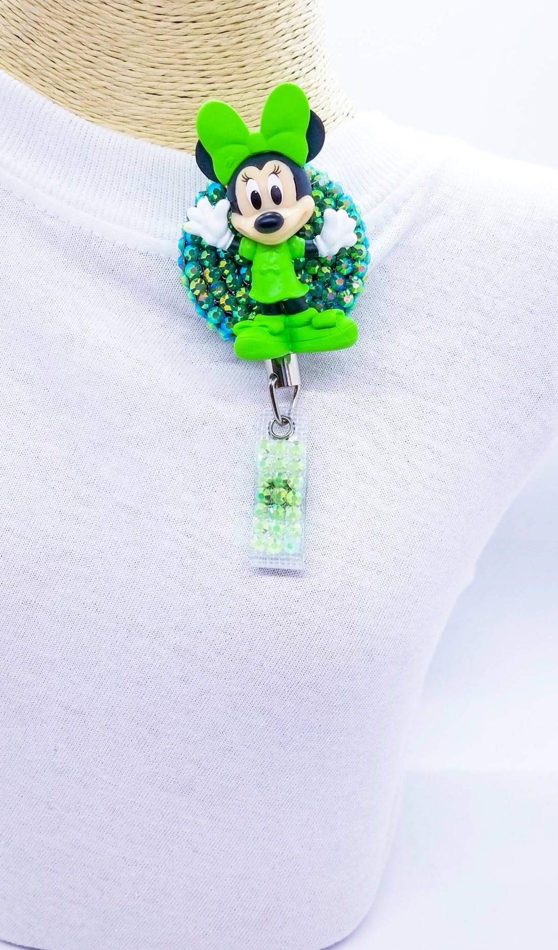 Green Minnie Mouse Heavy Duty Badge Reel | Etsy