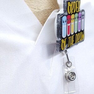 Order of the Draw Badge Reel, Lab Tech Badge Reel, Glitter Badge Reel ...