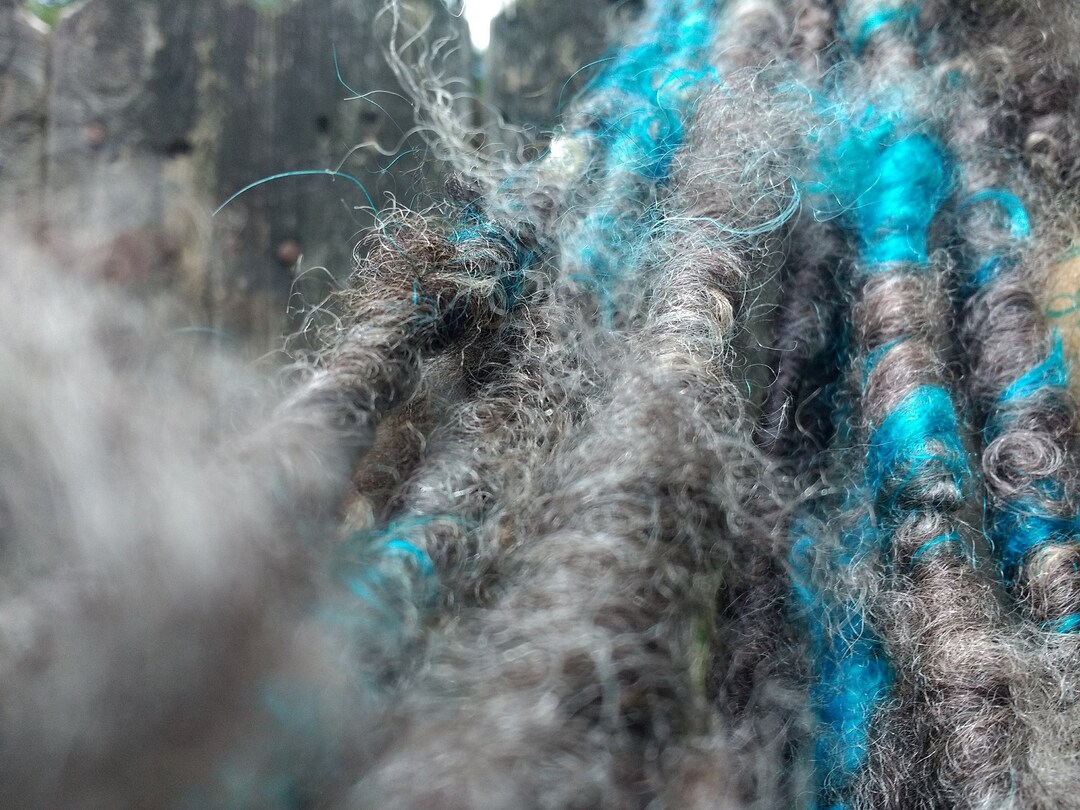 Super Bulky Single Ply Art Yarn, Soft Chunky Squishy Texture Gray Wool ...