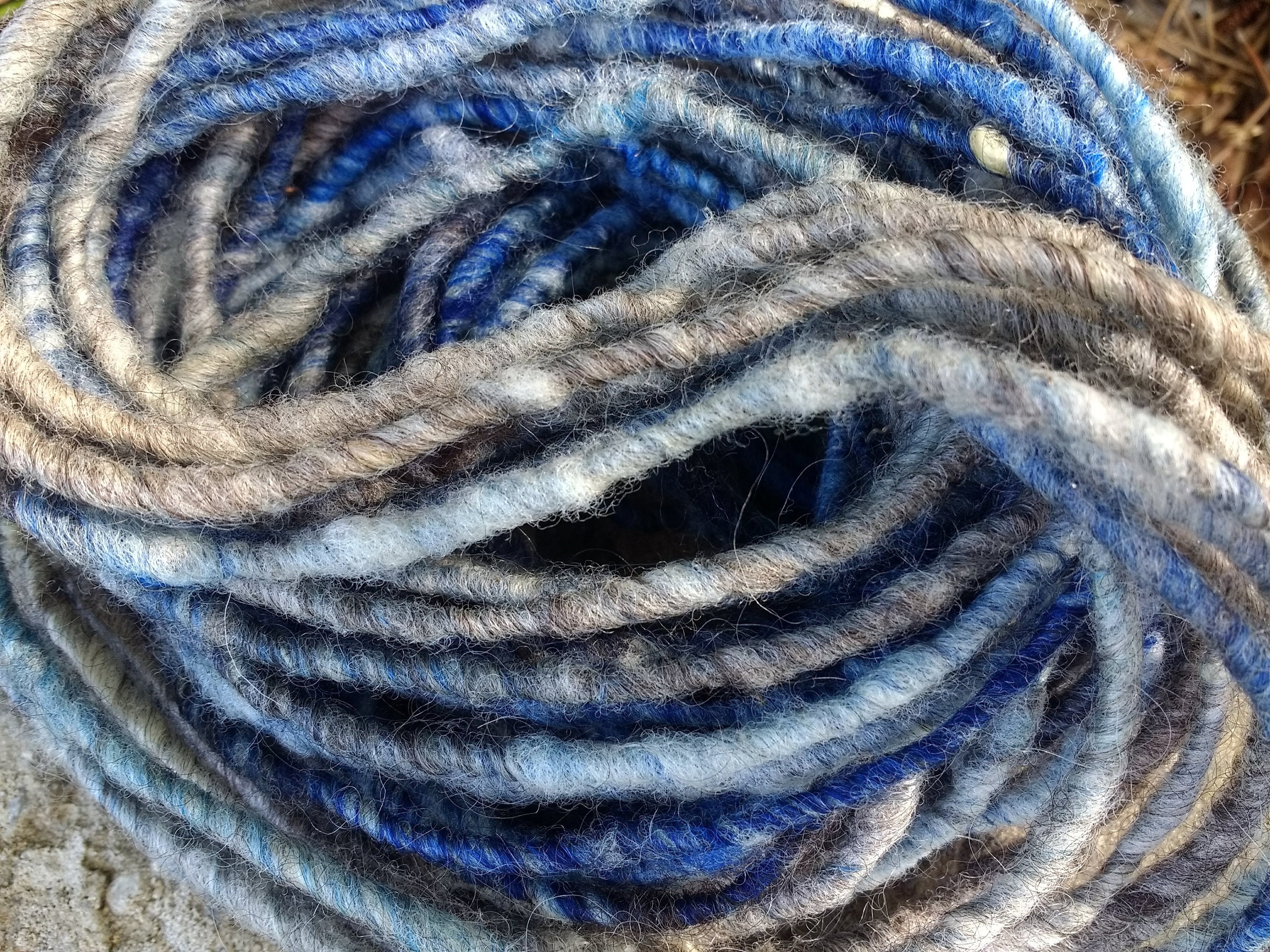 Sewing & Fiber Yarn Macrame blue chunky yarn fluffy art yarn terracotta ...