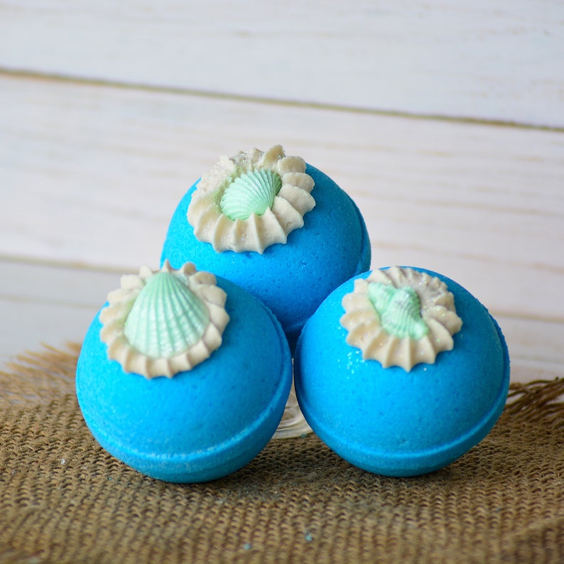 Bomba de baño de sirena con concha - Etsy España