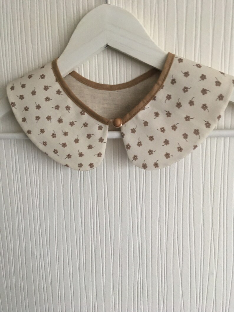 Detachable Peter Pan Collar, Linen Collar, Flower Collar, Round Flower ...