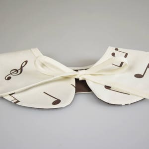 Musical Detachable Peter Pan Collar With Musical Notes, Detachable Two ...
