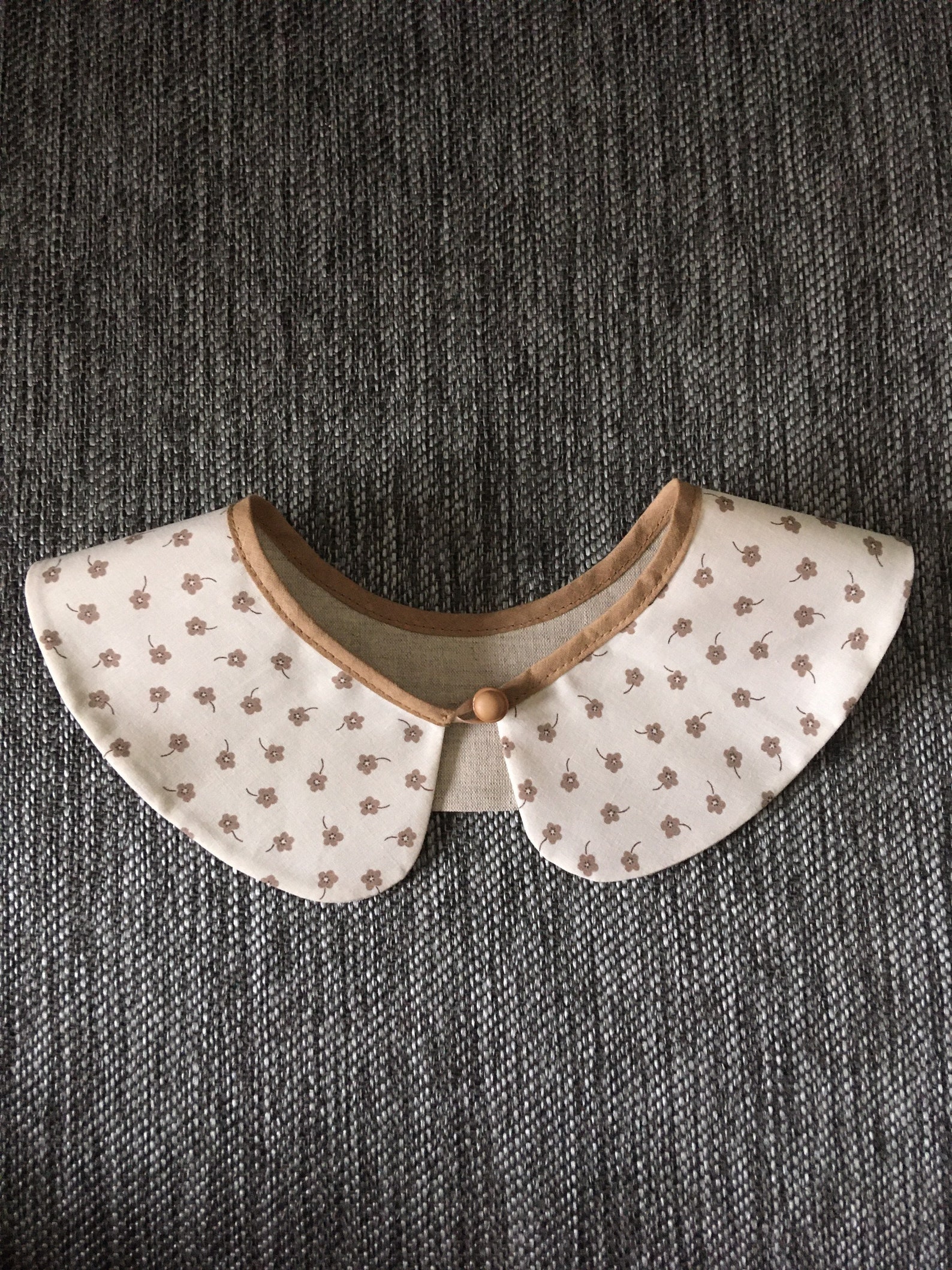 Detachable Peter Pan Collar, Linen Collar, Flower Collar, Round Flower ...