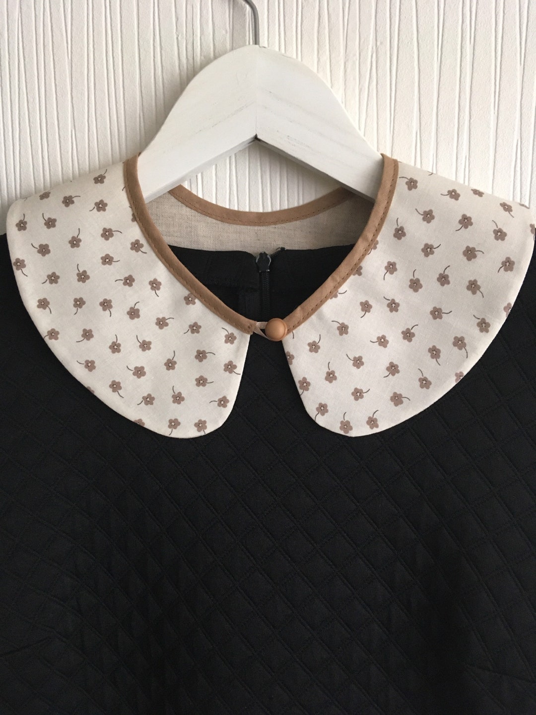 Detachable Peter Pan Collar, Linen Collar, Flower Collar, Round Flower ...