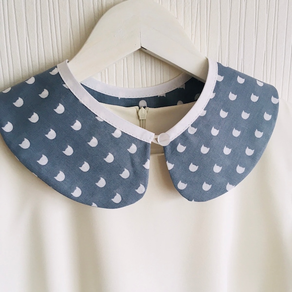 Detachable Peter Pan Collar, Linen Collar, Flower Collar, Round Flower ...
