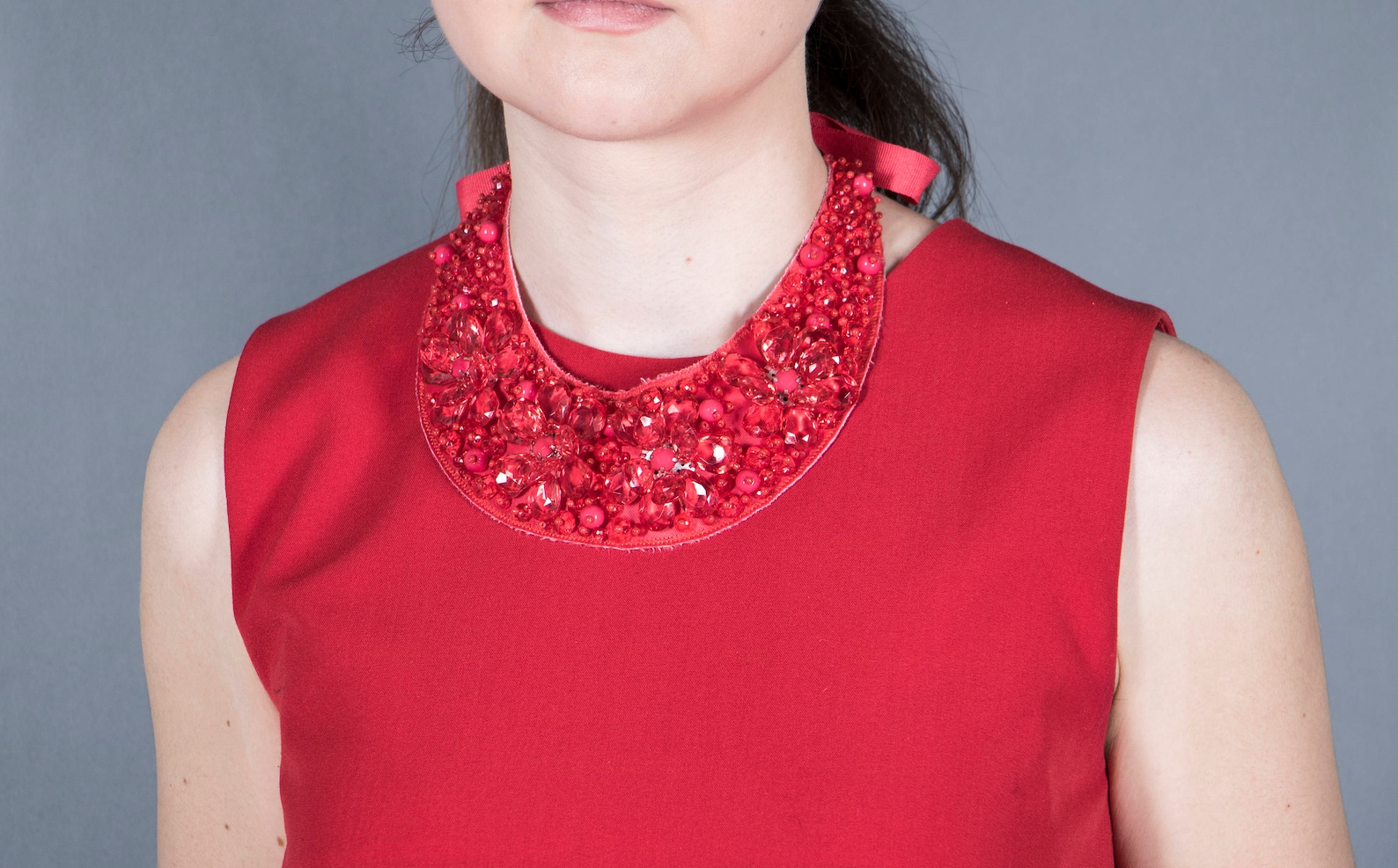 Detachable Beaded Red Collar Women Handmade Beaded Collar - Etsy